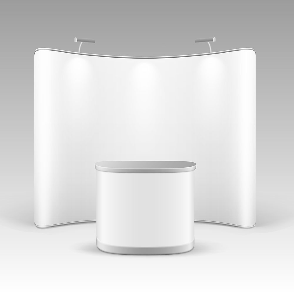 Material Solutions. bsmart Pop Up Stand 2x3 Curved