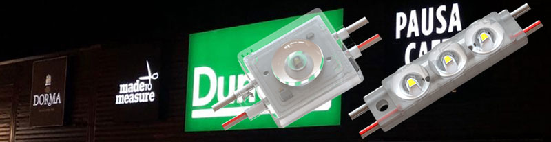 Material Solutions. LED lighting for signage cabinets